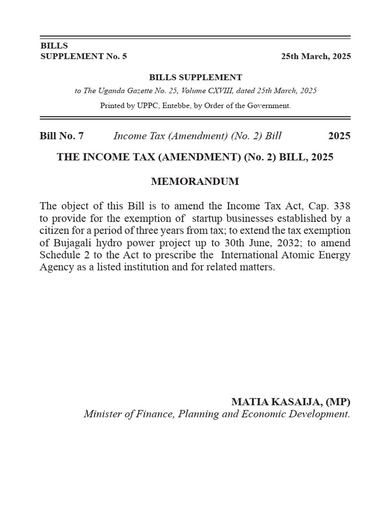 Memorandum on Income Tax Bill 2025 | PDF | Taxes | Economies