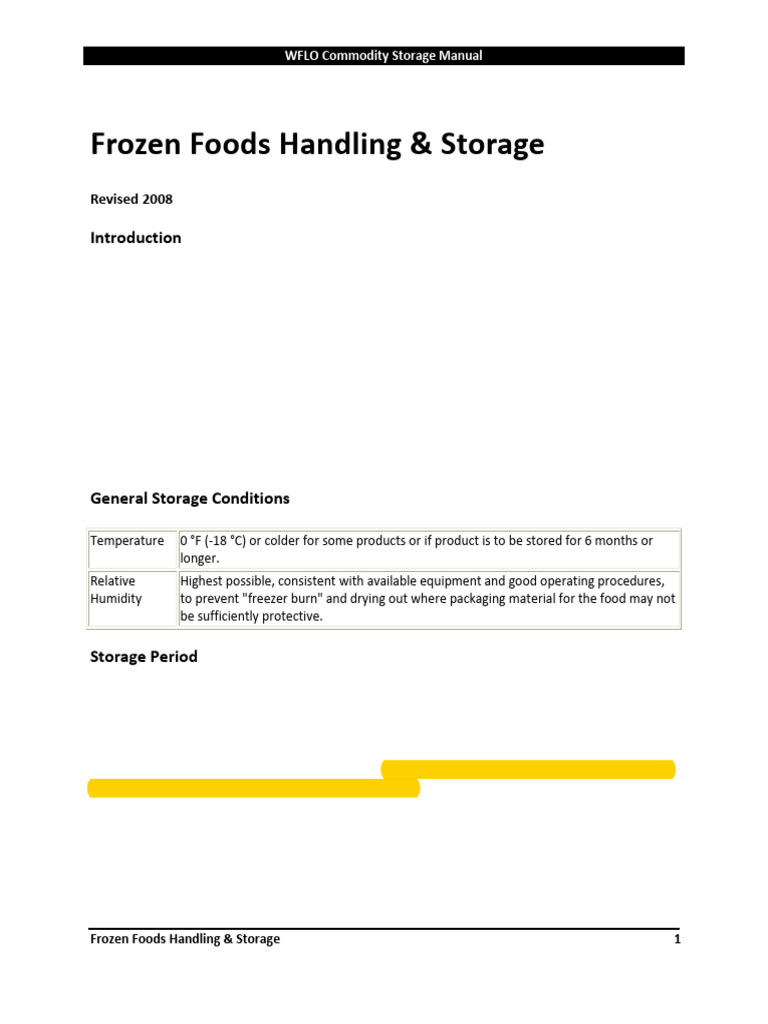 Frozen Foods Handling - Store | PDF | Refrigerator | Refrigeration