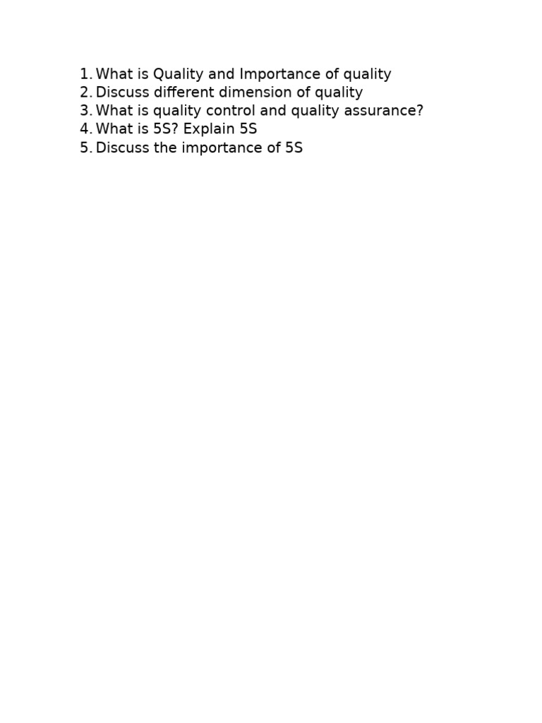 What Is Quality and Importance of Quality | PDF