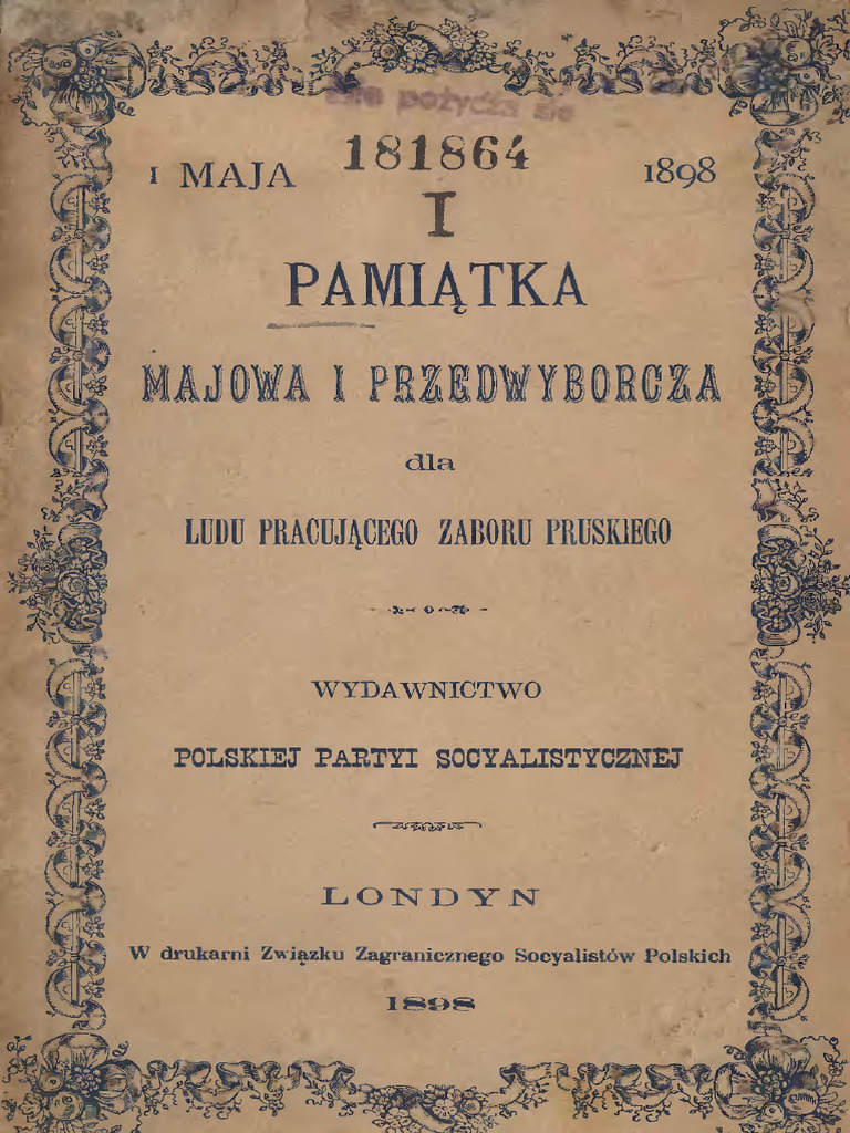 OG Pamiatka Majowa I Przedwyborcza Dla Ludu Pracuj PDF | PDF