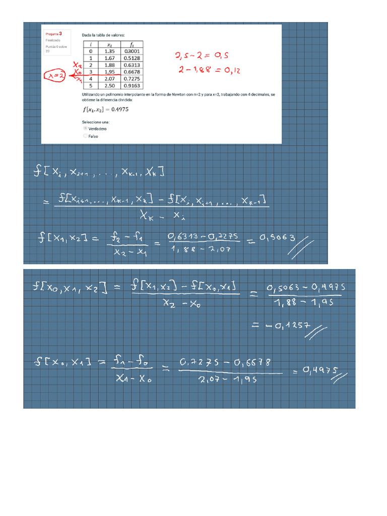 Numerico Examen 2 | PDF