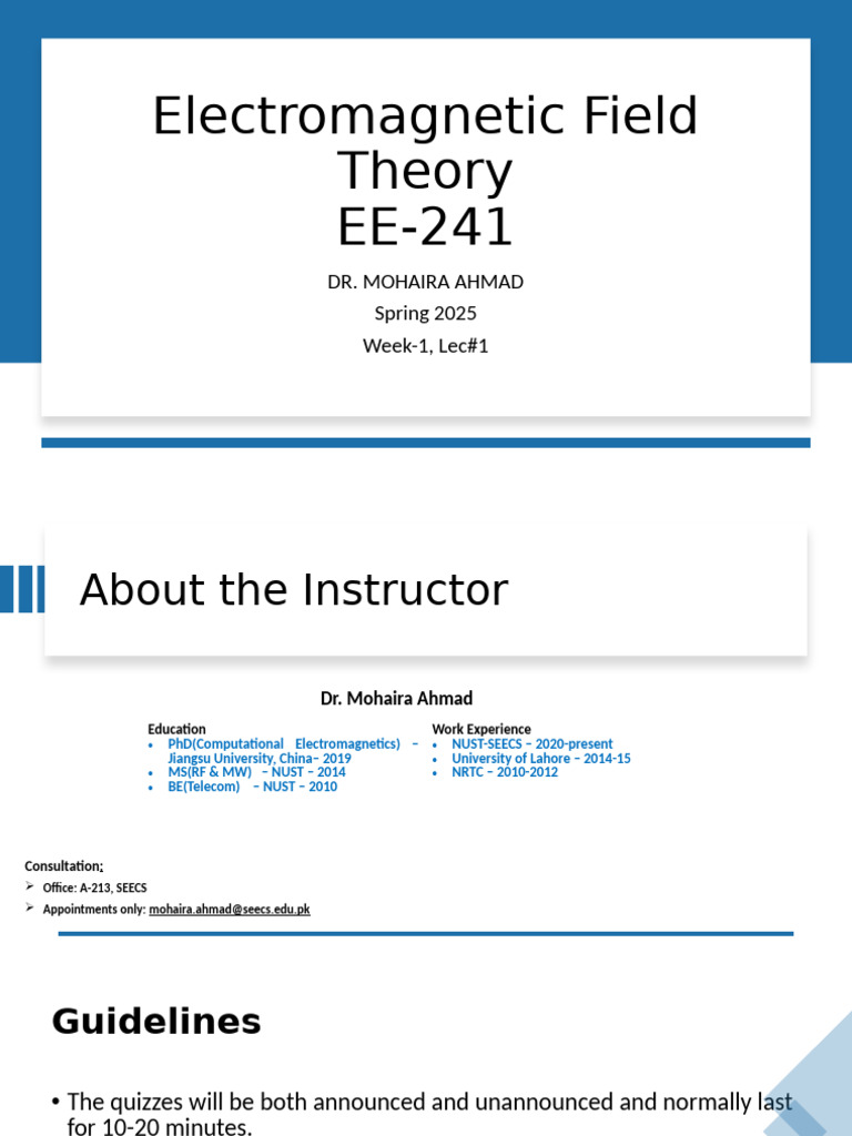 Lecture 1 Introduction | PDF | Electromagnetism | Physics