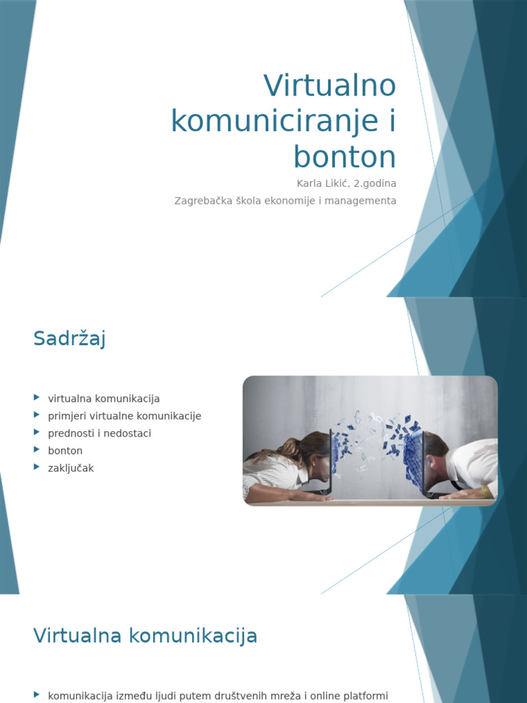 Virtualno Komuniciranje I Bonton | PDF
