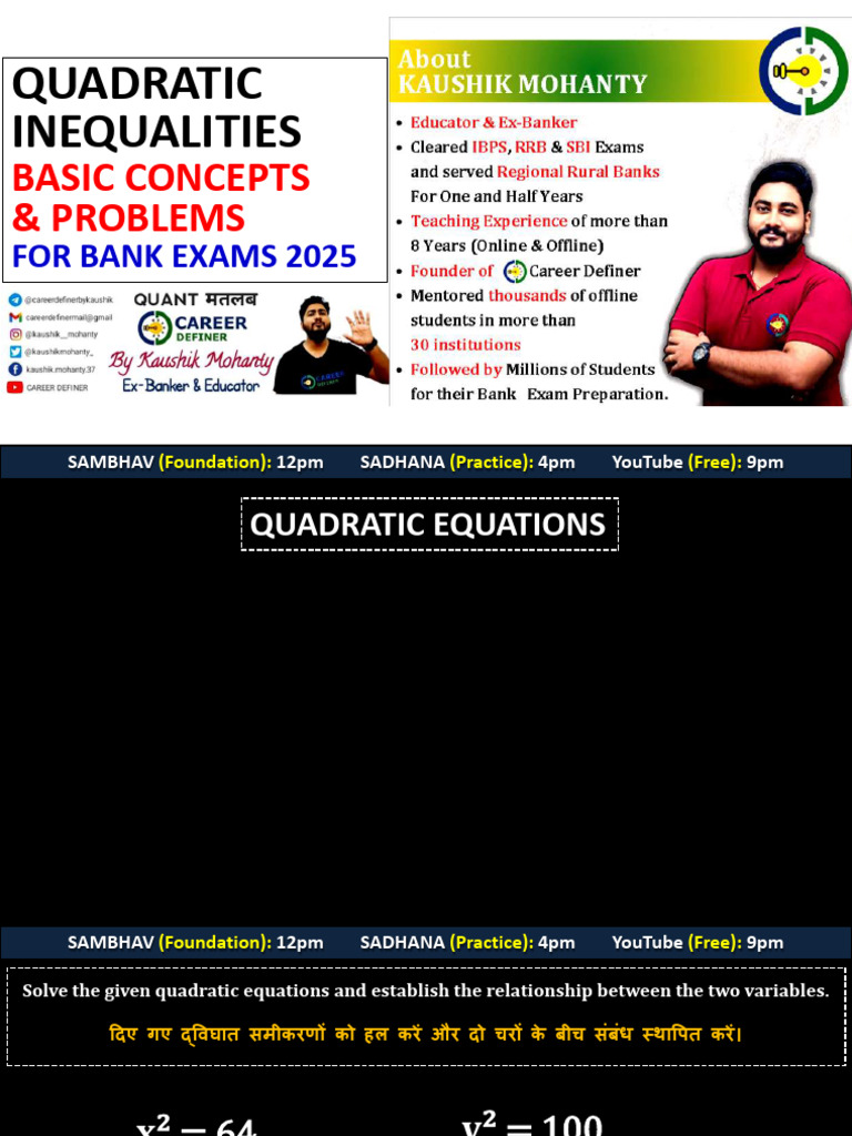 Quadratic Equations Basic Concept 51289544 2025 05-25-06 44 | PDF