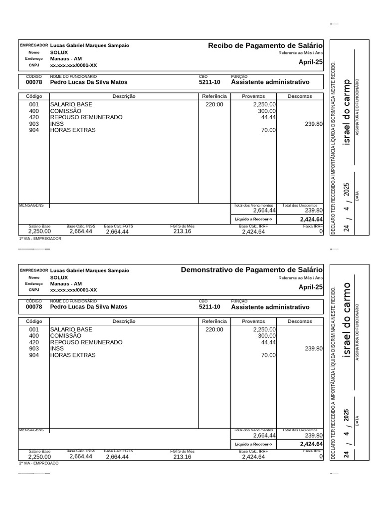 Modelo Contracheque 2025 Baixesoft | PDF | Politica Social | Igualitarismo
