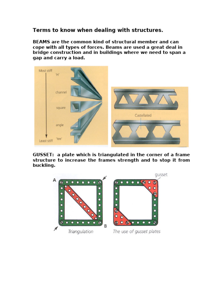 Terms To Know When Dealing With Structures | PDF