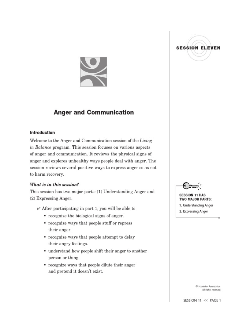 Anger Management and Communication Skills | PDF | Anger