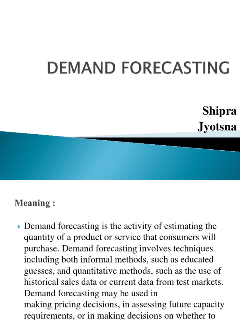 Quantitative Demand Forecasting Methods | PDF