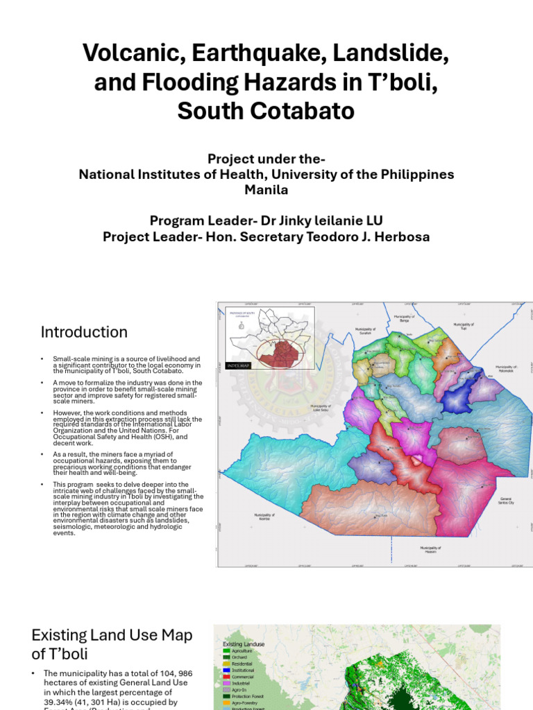 2 - Volcanic, Earthquake, Landslide, and Flooding Hazards in T'Boli ...