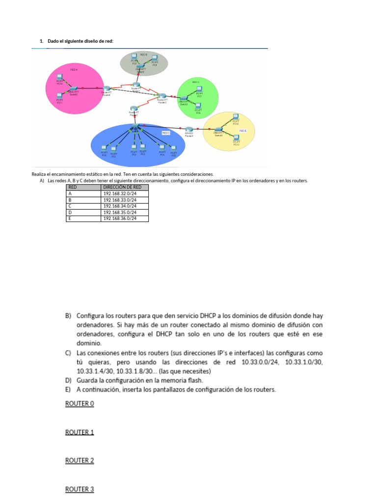 Ejercicio Enrutamiento Estático 5 | PDF