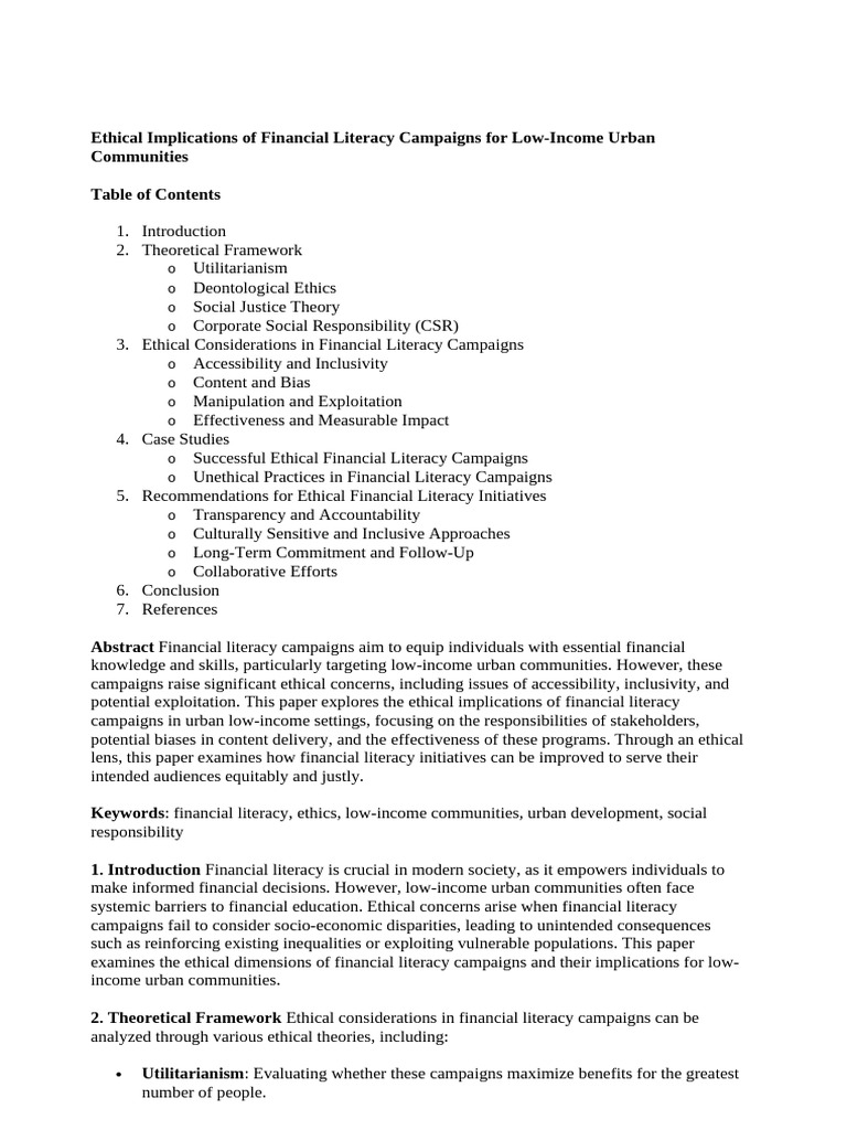 Assignment Development Communication | PDF | Financial Literacy | Corporate Social Responsibility