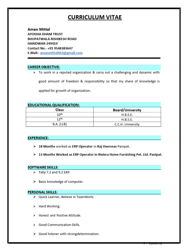 Aman Resume | PDF