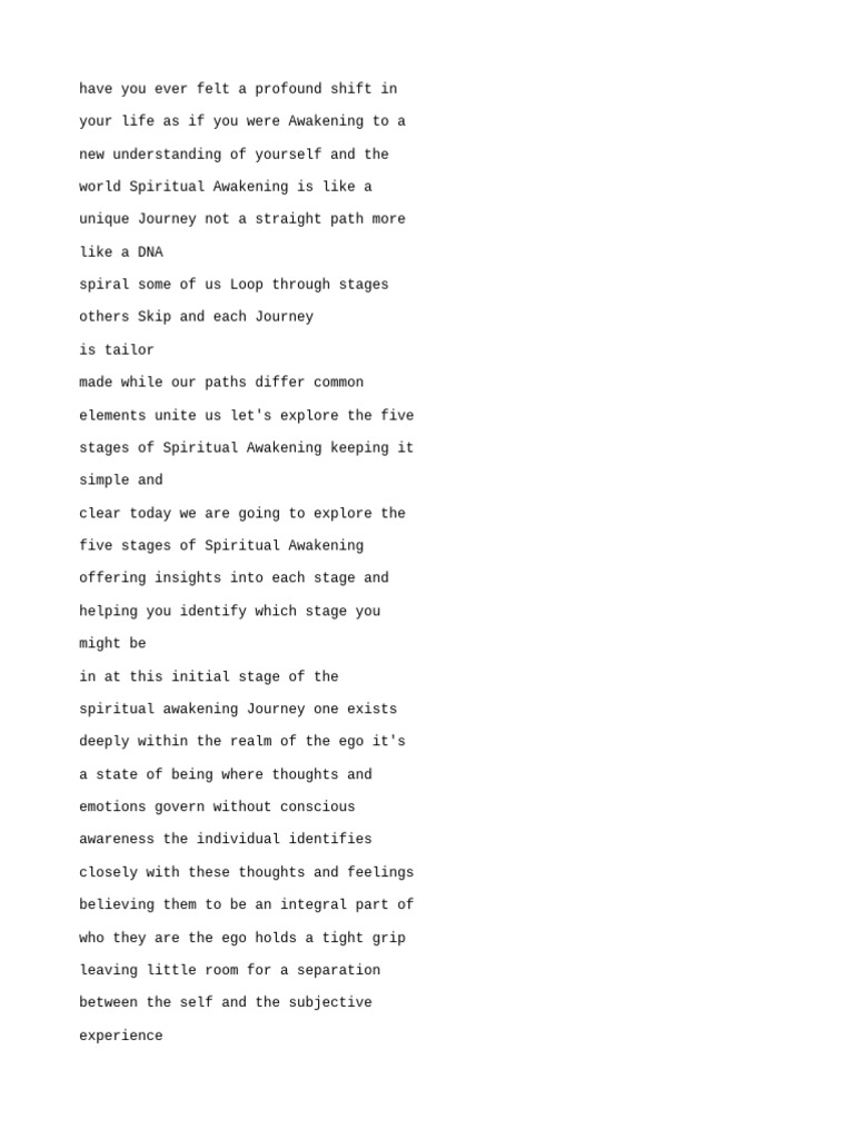 Five Stages of Spiritual Awakening | PDF | Experience | Spirituality