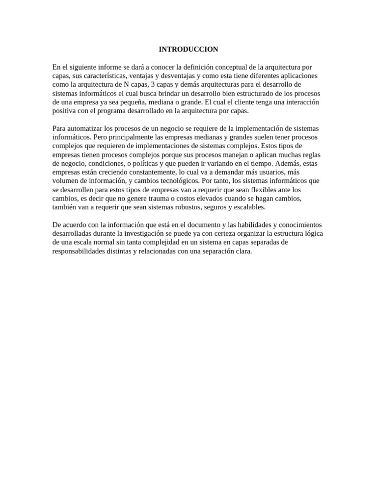 Arquitectura por Capas en Sistemas Informáticos | PDF | Bases de datos ...