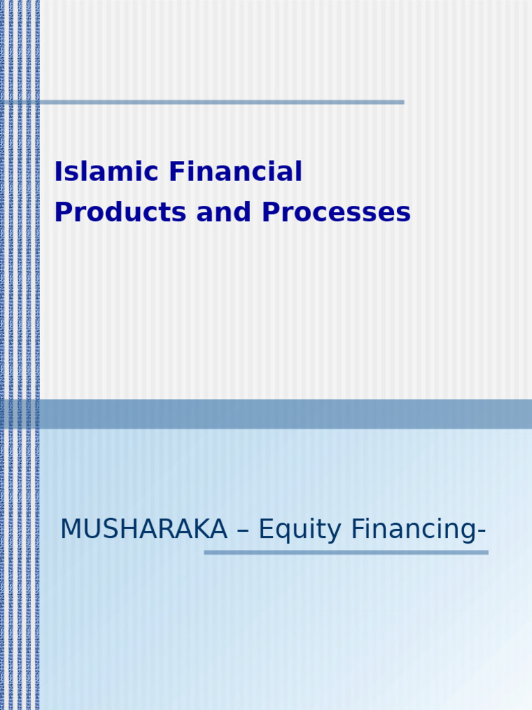 Chap 06 - Musharaka Partnership | PDF | Islamic Banking And Finance ...