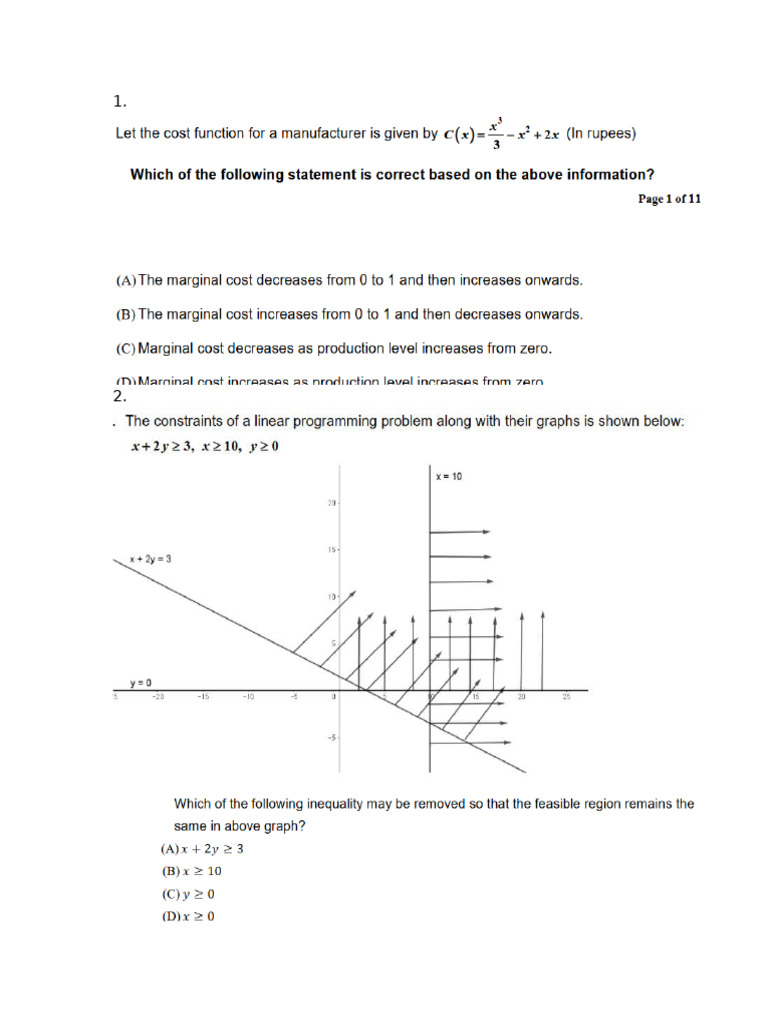 Applied Maths Ample Paper 1 | PDF
