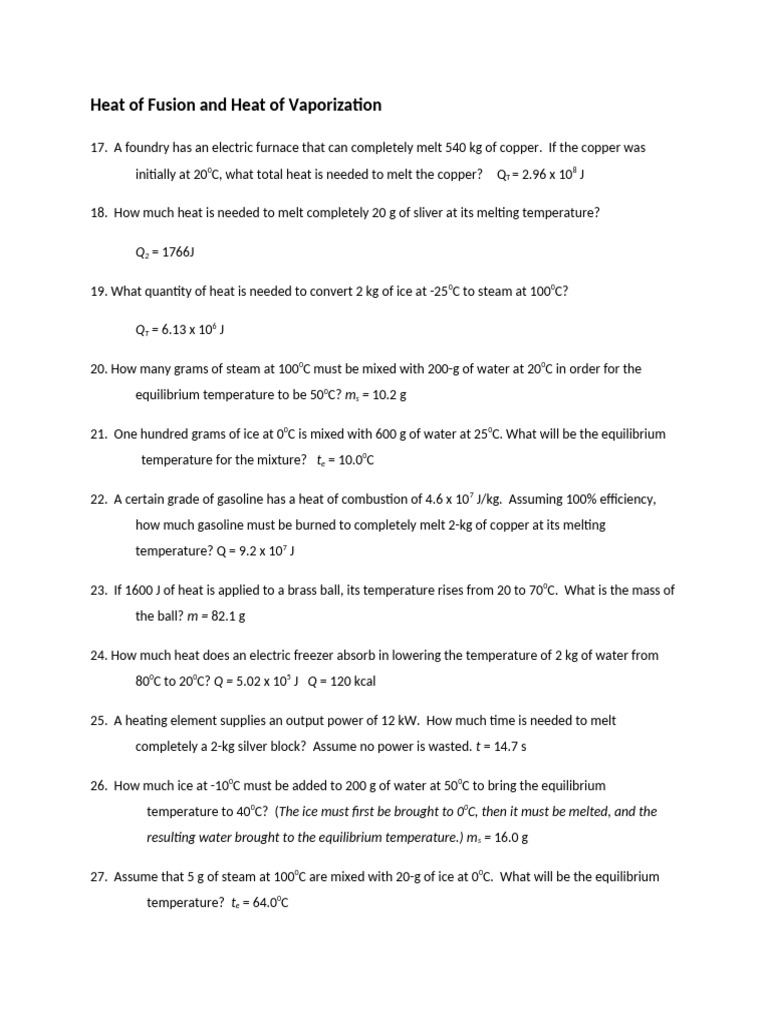 Heat of Fusion and Heat of Vaporization | PDF | Heat | Water