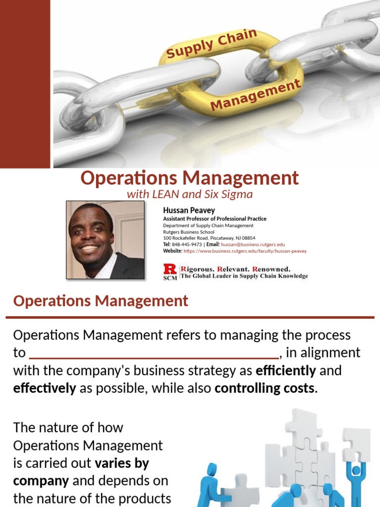 Chapter 08 - Operations Management | PDF | Lean Manufacturing | Six Sigma