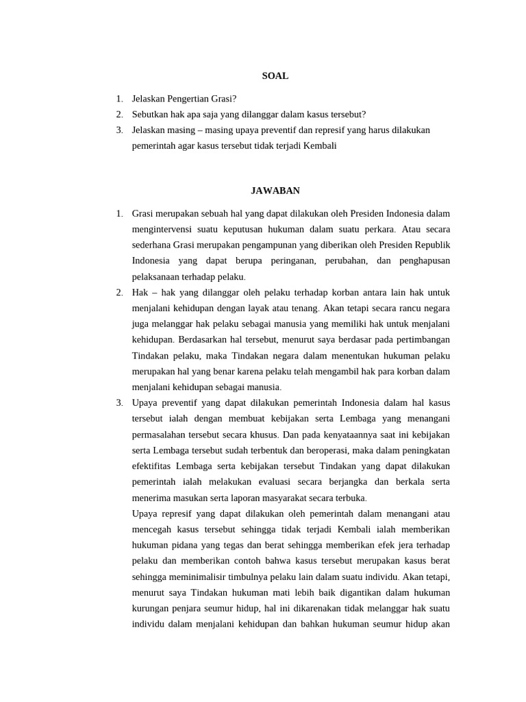 Contoh Kasus Pelanggaran HAM - Marimenugas | PDF