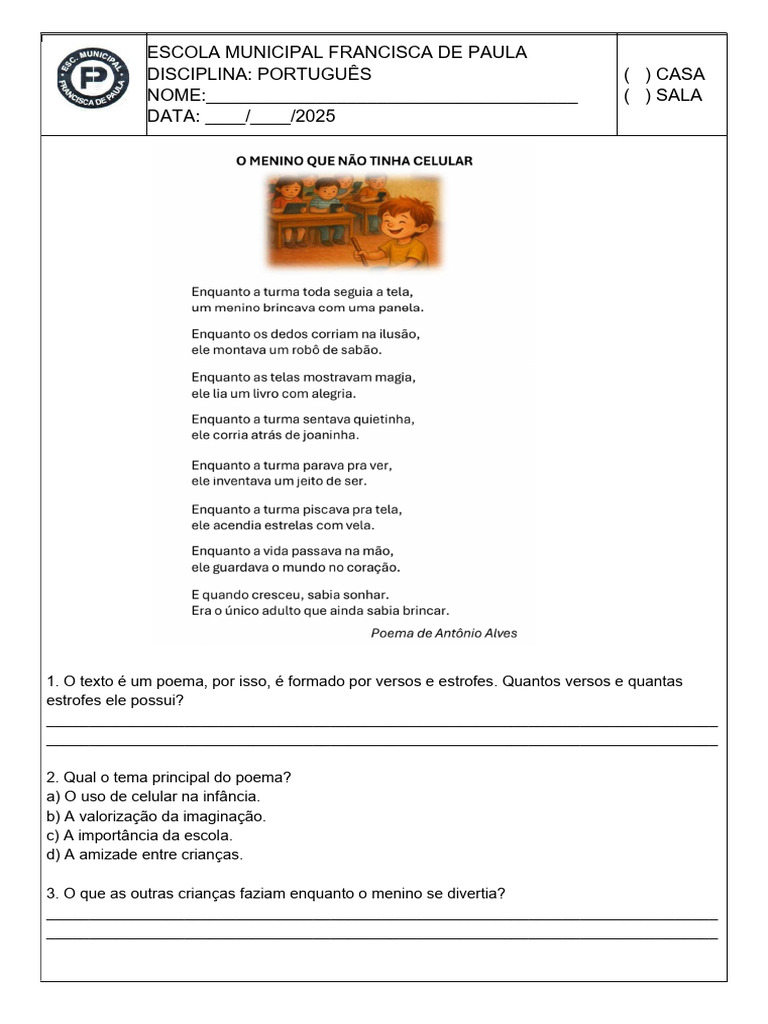 O Menino Que Nao Tinha Celular | PDF