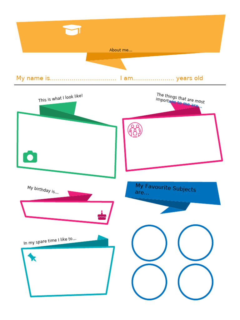 About Me Worksheet | PDF