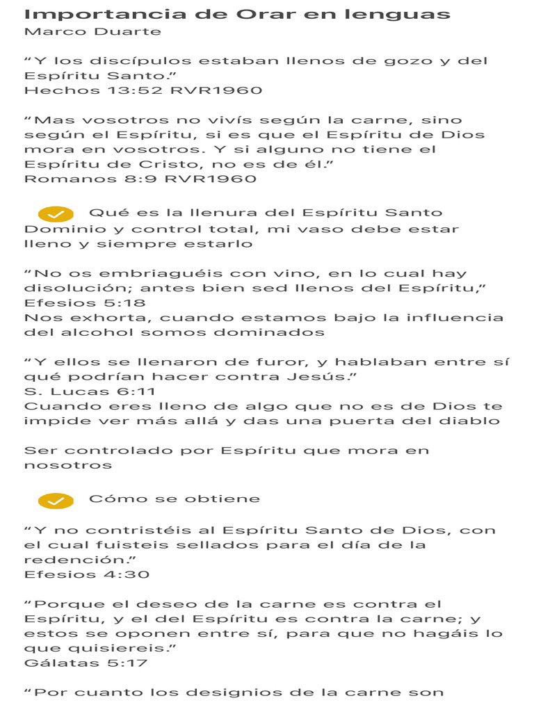 La Importancia de Orar en Lenguas | PDF