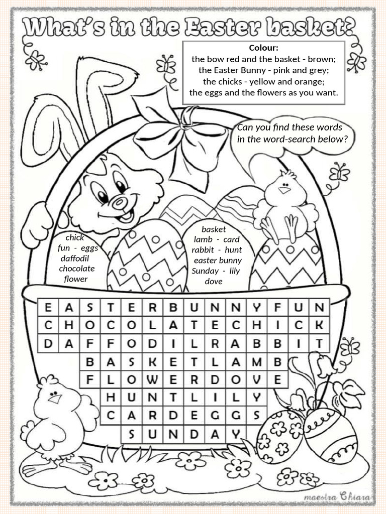 G3 What's in The Easter Basket Wordsearch Easy | PDF