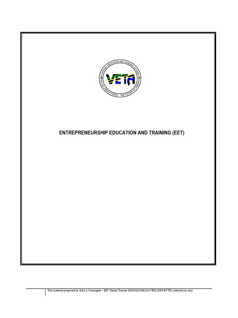 Eet L-1 Handouts Final - 075322 | PDF | Entrepreneurship | Small And ...