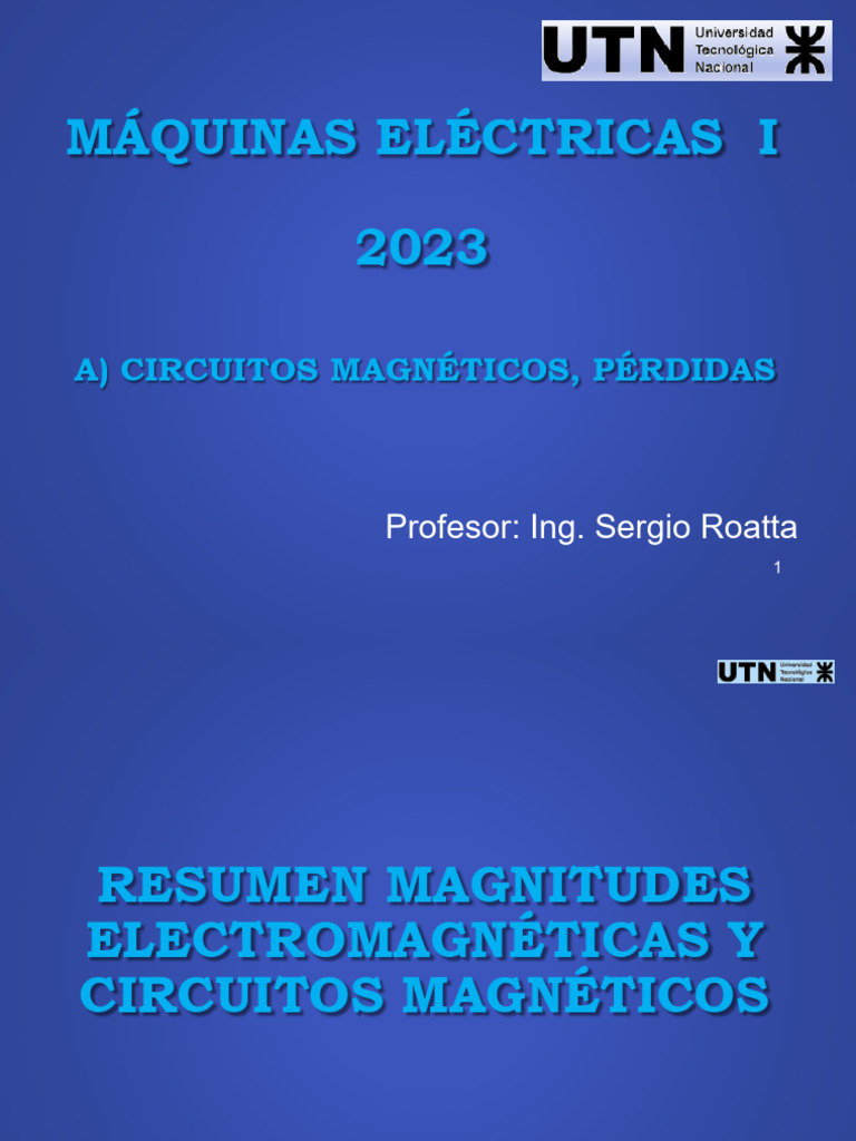 Circuitos Magneticos - 2023 | PDF | Campo magnético | Corriente eléctrica