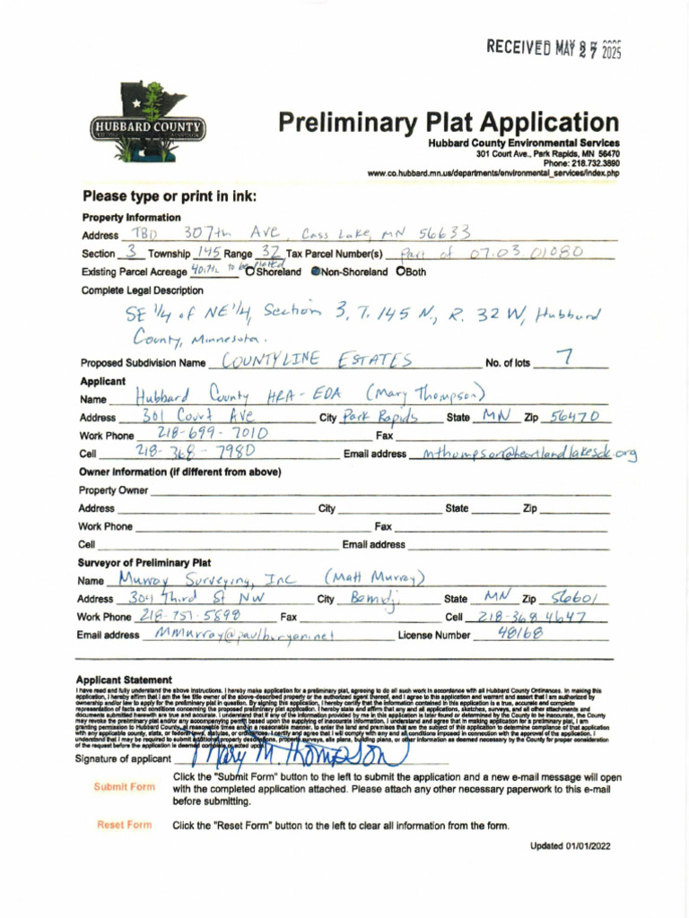 Countyline Estates Preliminary Plat Application | PDF | Loam | Soil