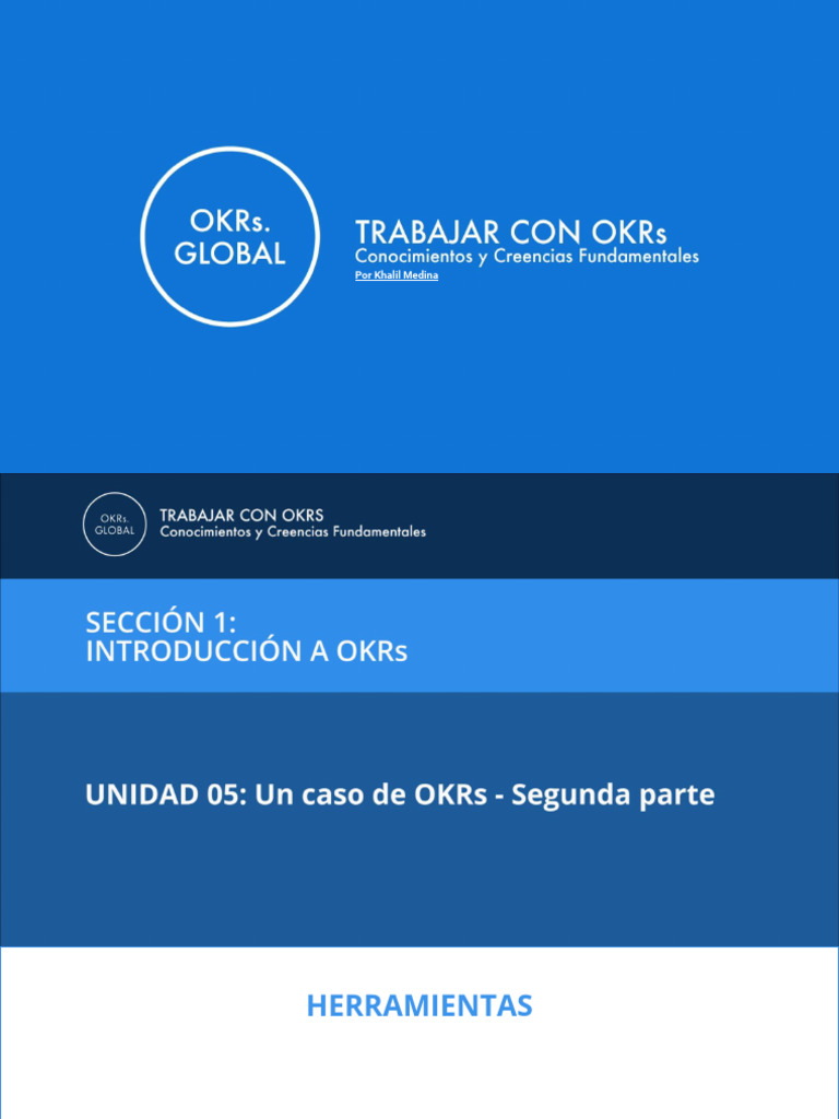 Presentación 05. Un Caso de OKRs | PDF