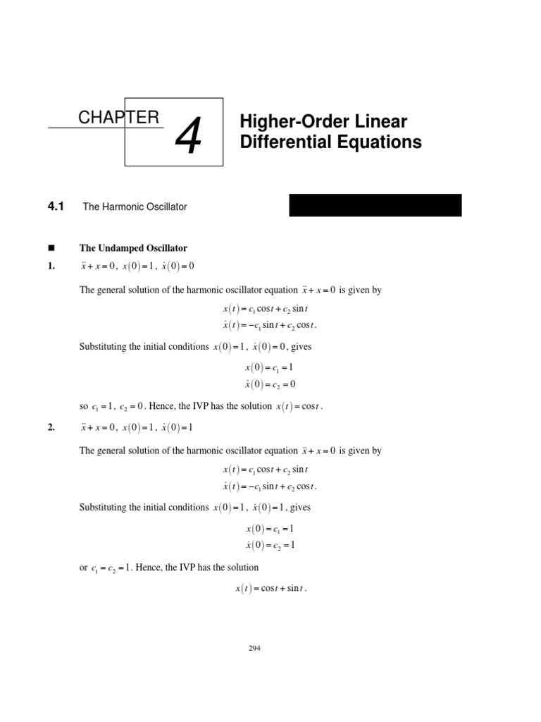Diff EQ Chapter-4 | PDF | Trigonometric Functions | Capacitor