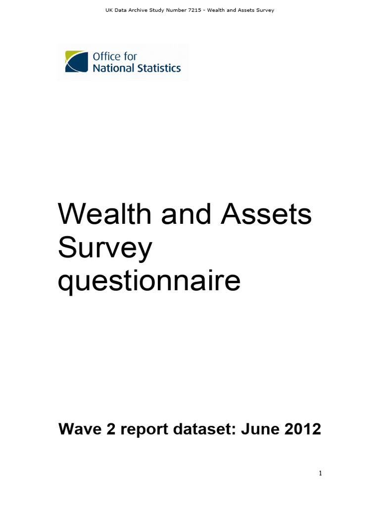 Wave 2 Wealth and Assets Survey Data | PDF | Mortgages | Loans