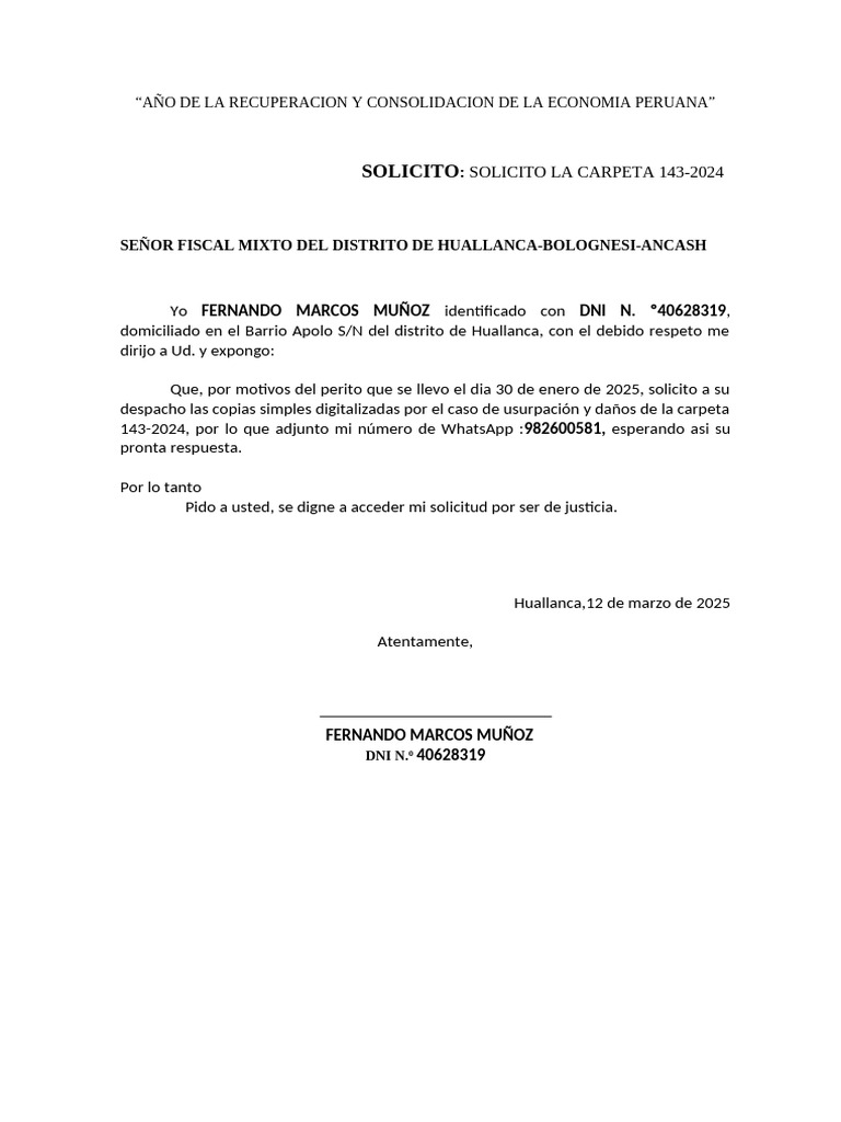 Solicitud de Donacion | PDF