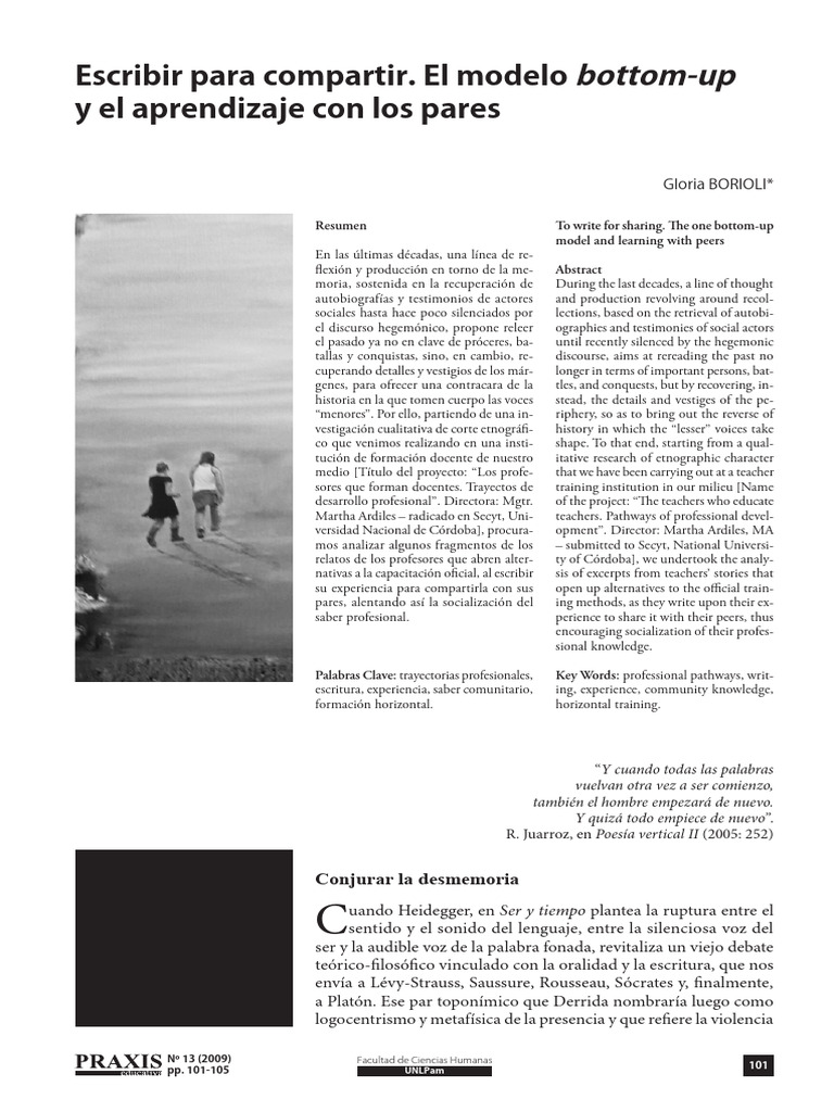 Escribir para Compartir. El Modelo Bottom-Up y El Aprendizaje Con Los ...