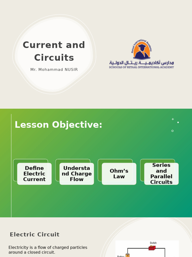 1st PPT 10th Grade 2nd Semester | PDF | Electric Current | Electrical Resistivity And Conductivity