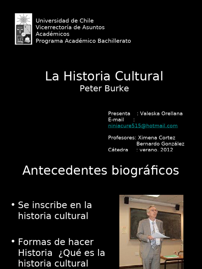 Historia Cultural, Peter Burke | PDF | Historiador | Antropología