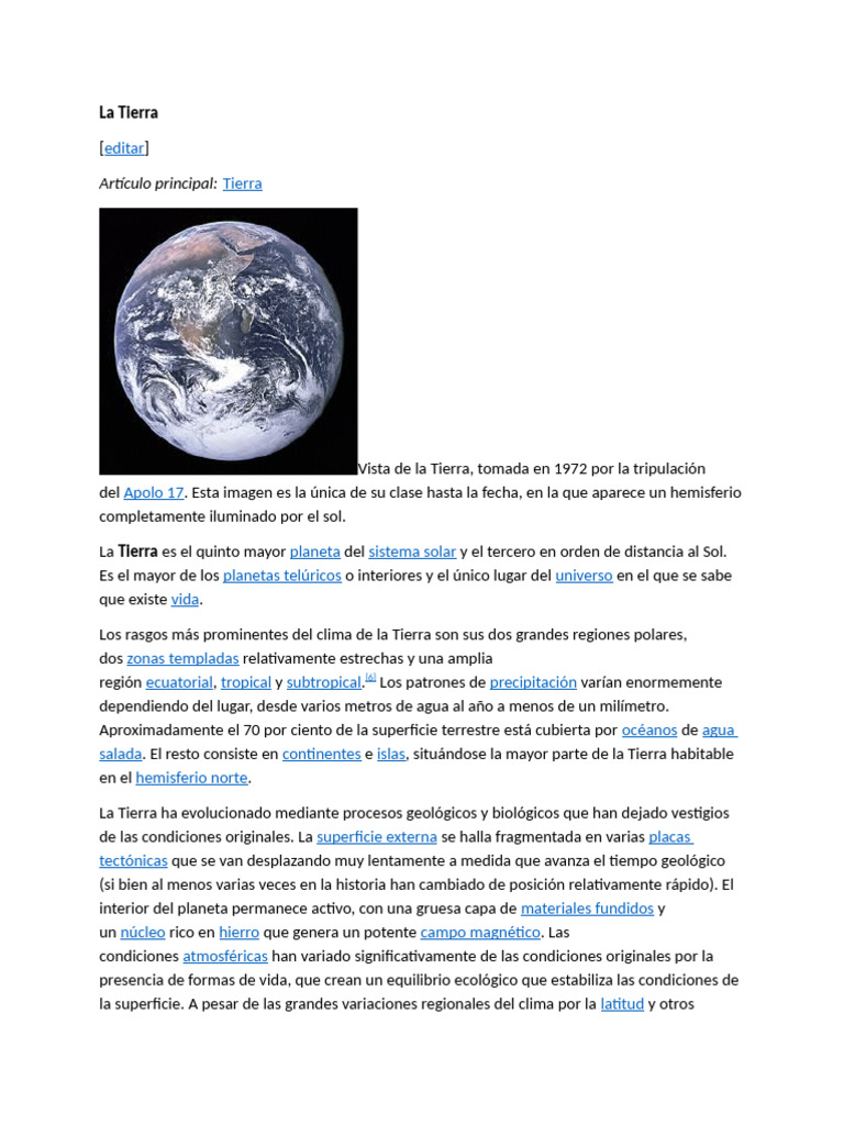 La Tierra: Evolución y Vida en el Planeta | PDF | Tierra | Naturaleza