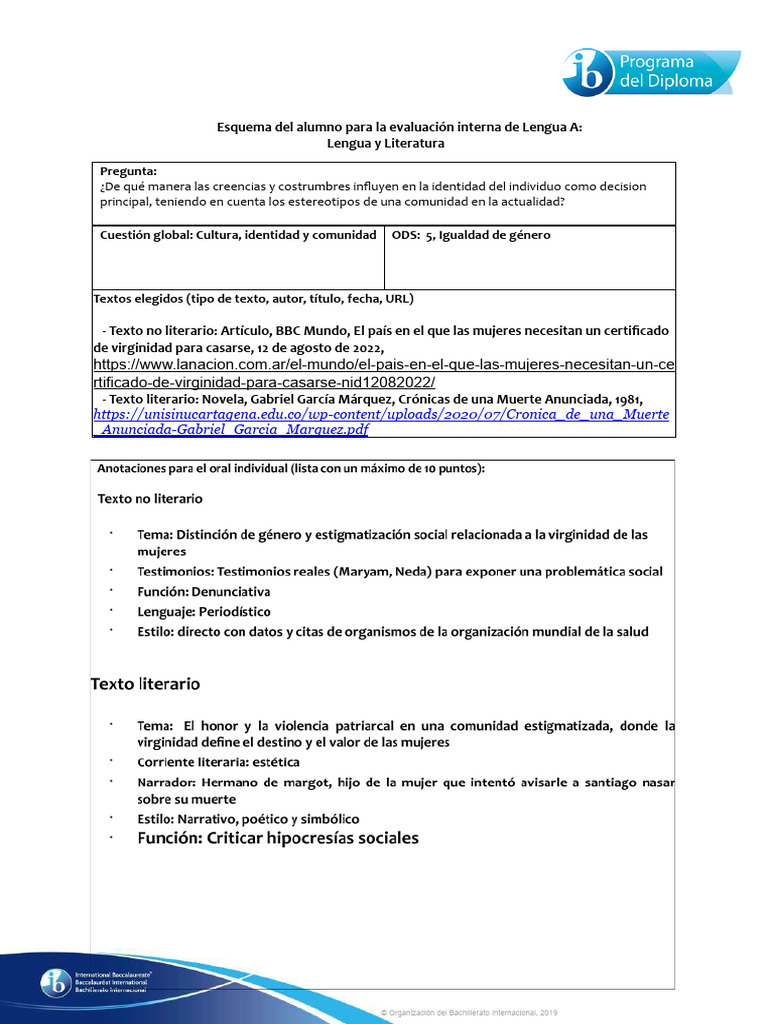 Copia de Formulario para El Oral Individual 2025 | PDF