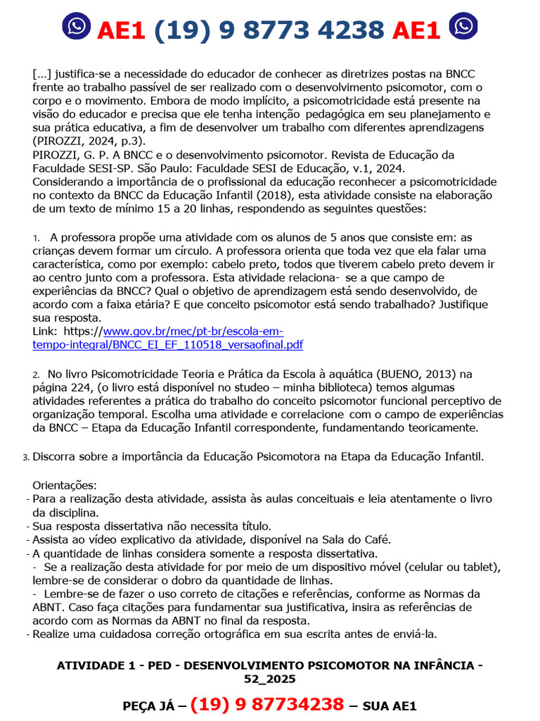 AE1 AE1: WWW - Gov.br/mec/pt-Br/escola-Em-Tempo - integral/BNCC - EI - EF - 110518 - Versaofinal ...