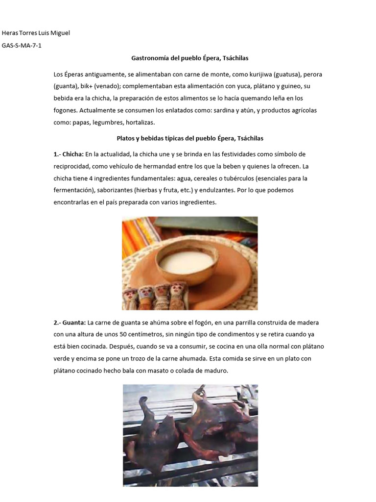 Gastronomía Épera: Platos y Tradiciones | PDF | Plátano | Cocina occidental