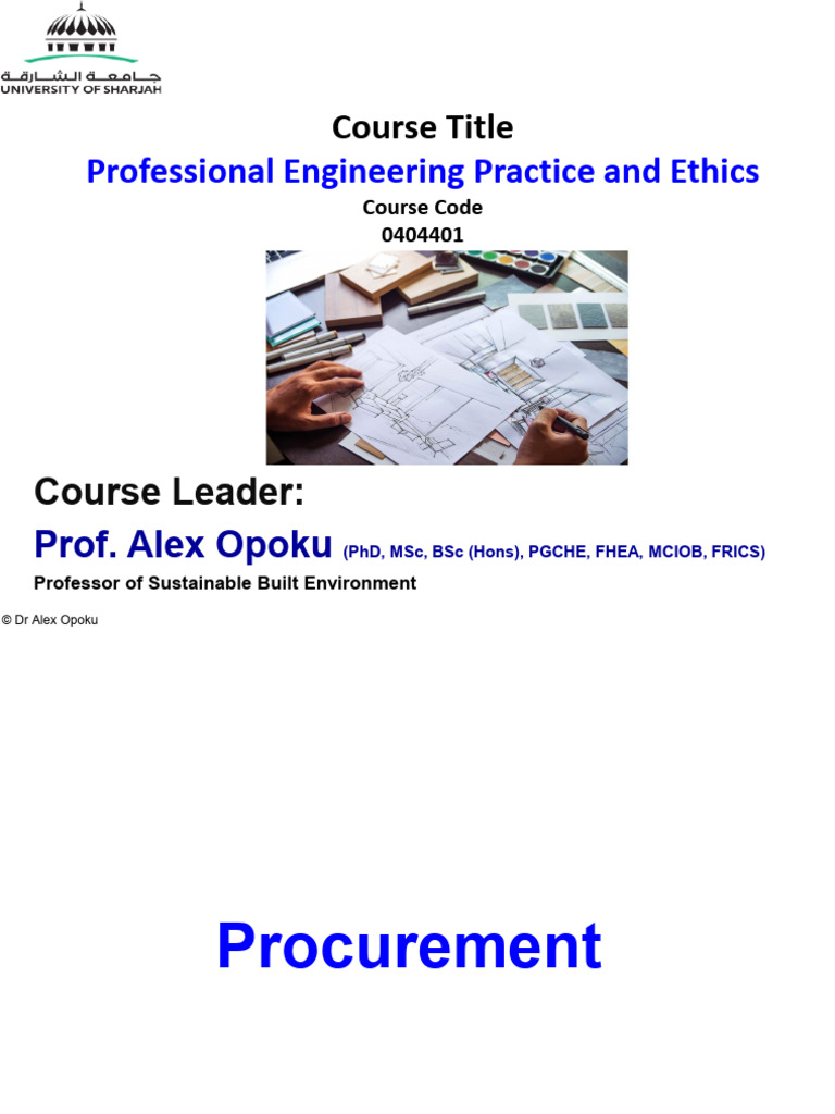 Week 10 Lecture 10a&b - Procurement | PDF | Subcontractor | Business
