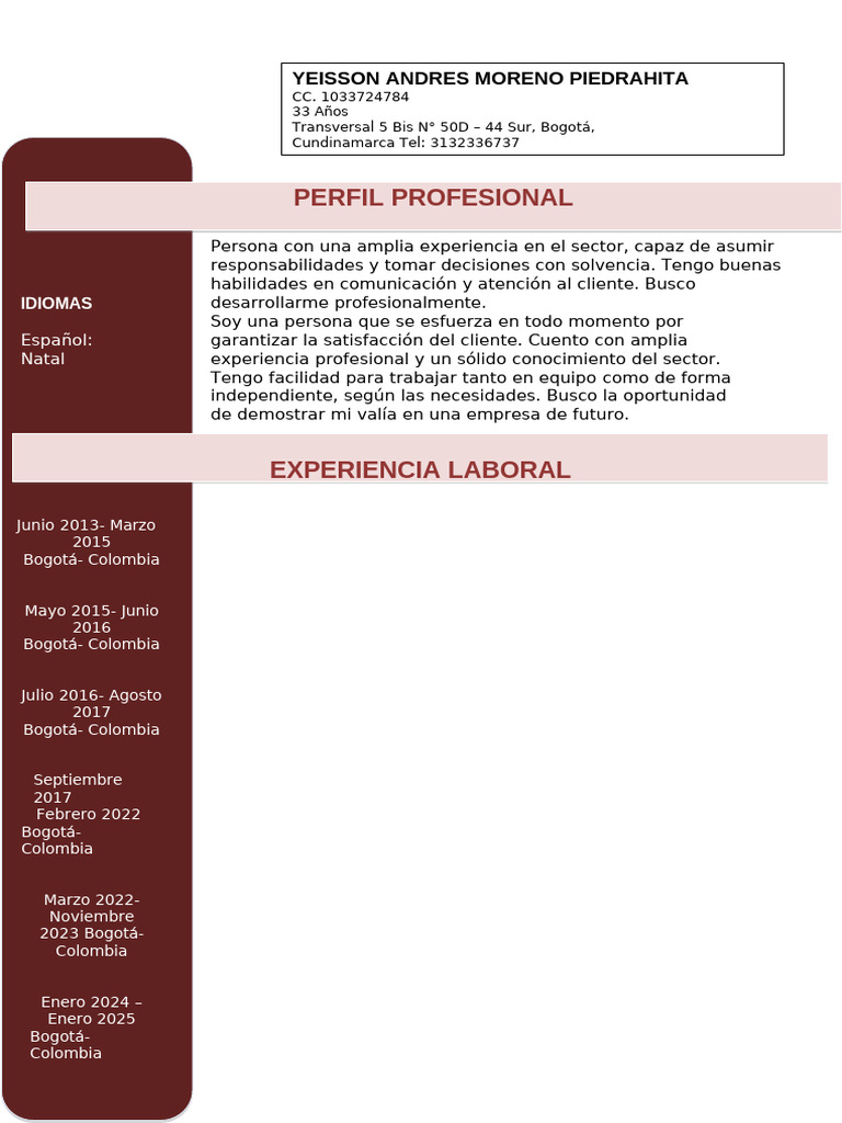 Yeisson Moreno.10 | PDF | Bogotá | Colombia