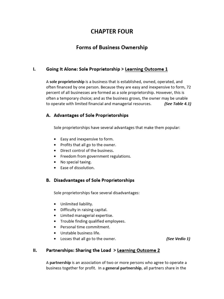 2 1 IntroductiontoBusiness IM Ch04 | PDF | Limited Liability Company | S Corporation
