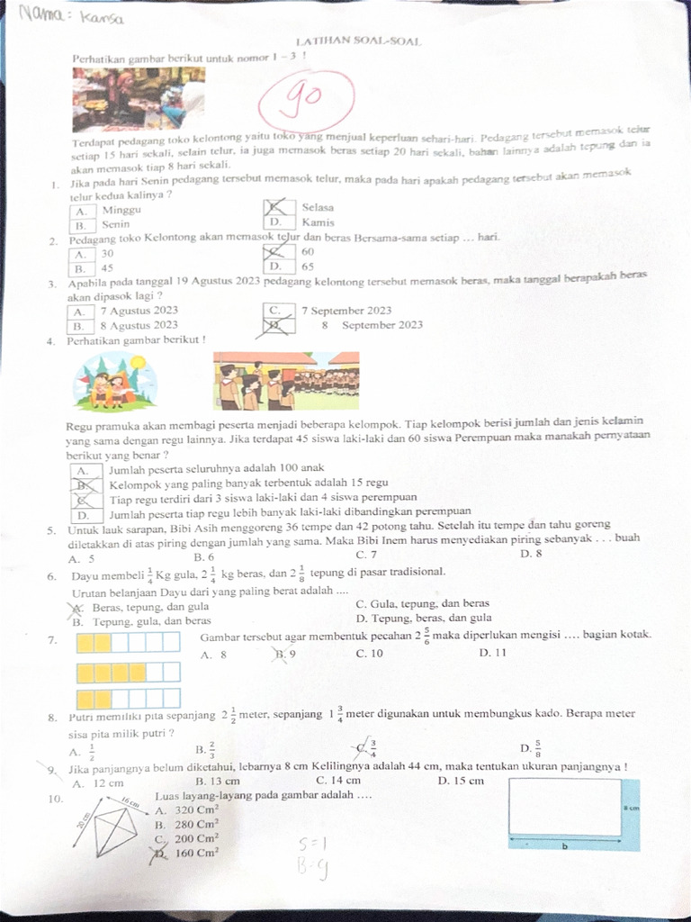 LATIHAN SOAI-SOAL Kelas 5 | PDF