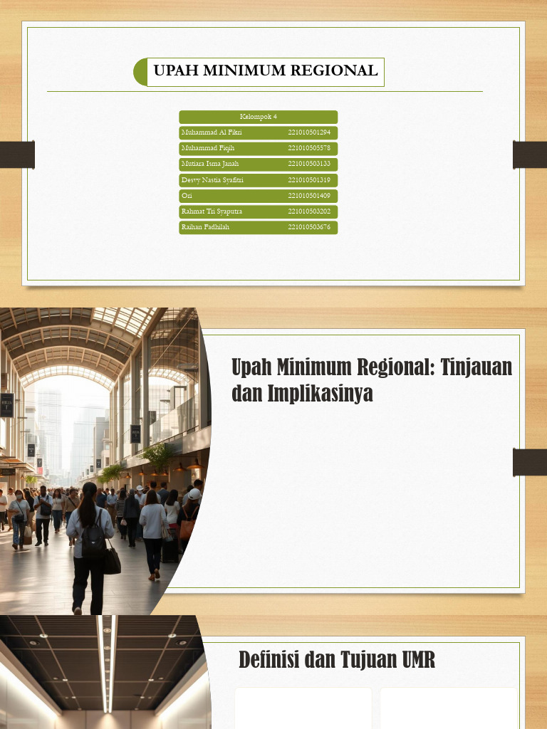 Implikasi dan Definisi Upah Minimum Regional | PDF