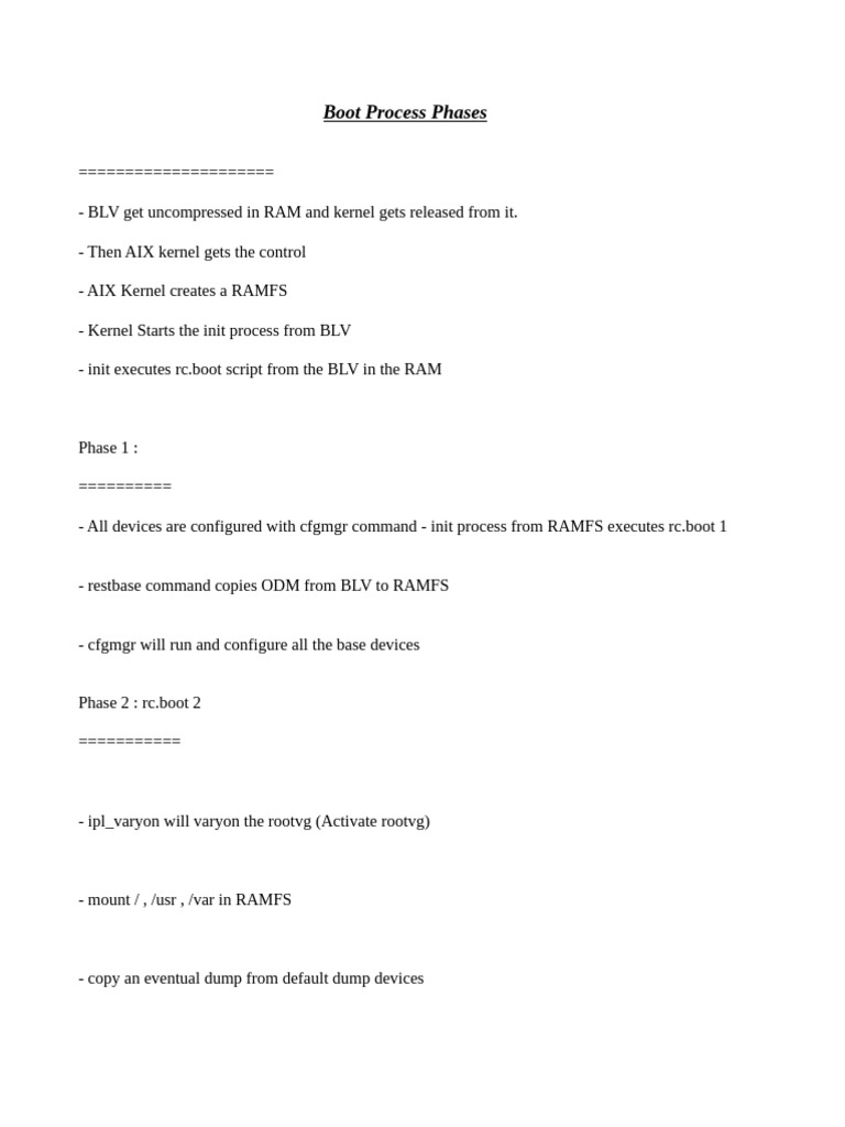 AIX_Boot_Process | PDF