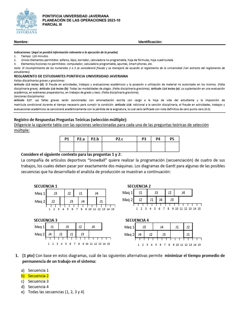 Preparcial 3 Sol | PDF | Algoritmos