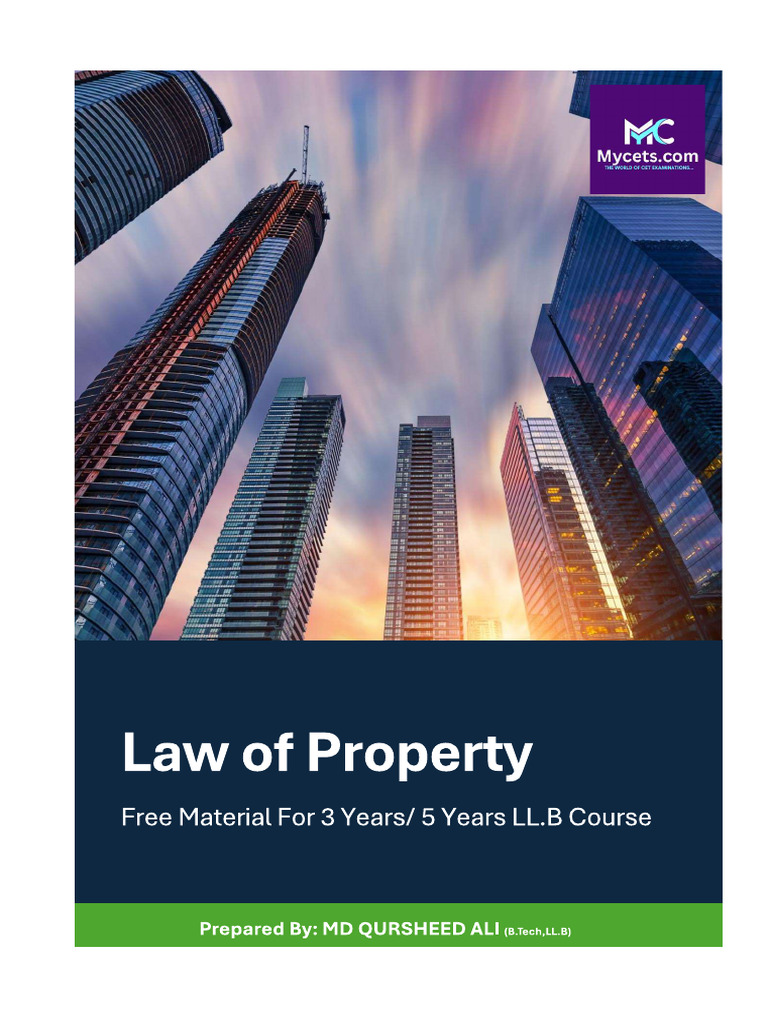 Law of PropertyOsmania University LLB Notes OU LLB Semester Notes PDF ...