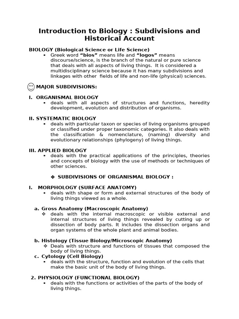 Introduction To Biology Lesson 1 | PDF | Botany | Microbiology